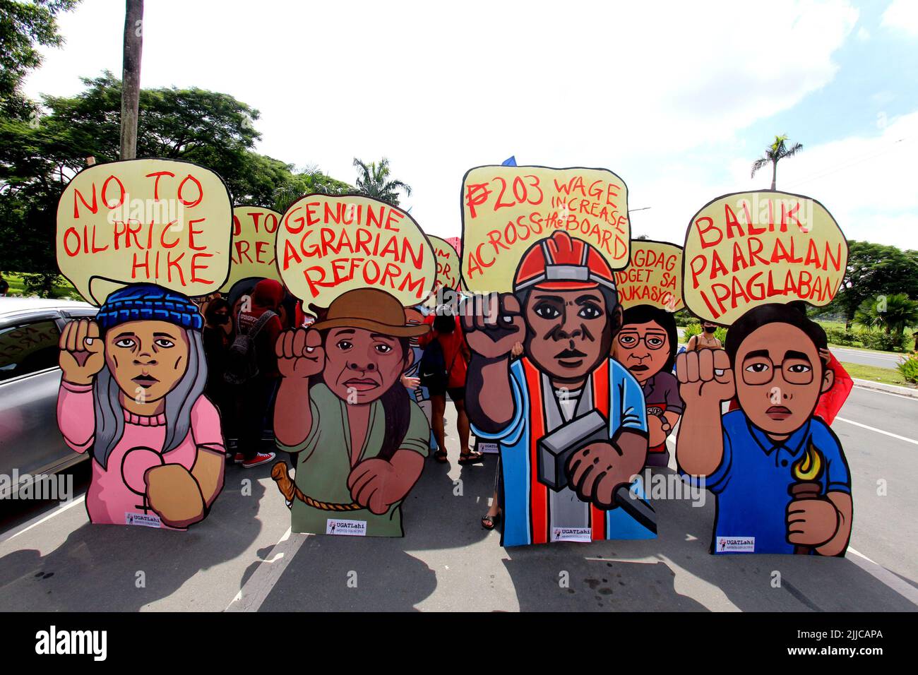 Quezon City, Philippines. 25th July, 2022. Multi sectoral groups march ...