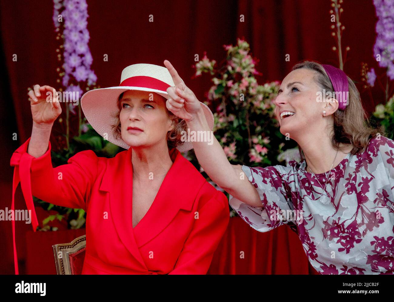 Princess Delphine of Saksen-Coburg and Princess Claire of Belgium at ...