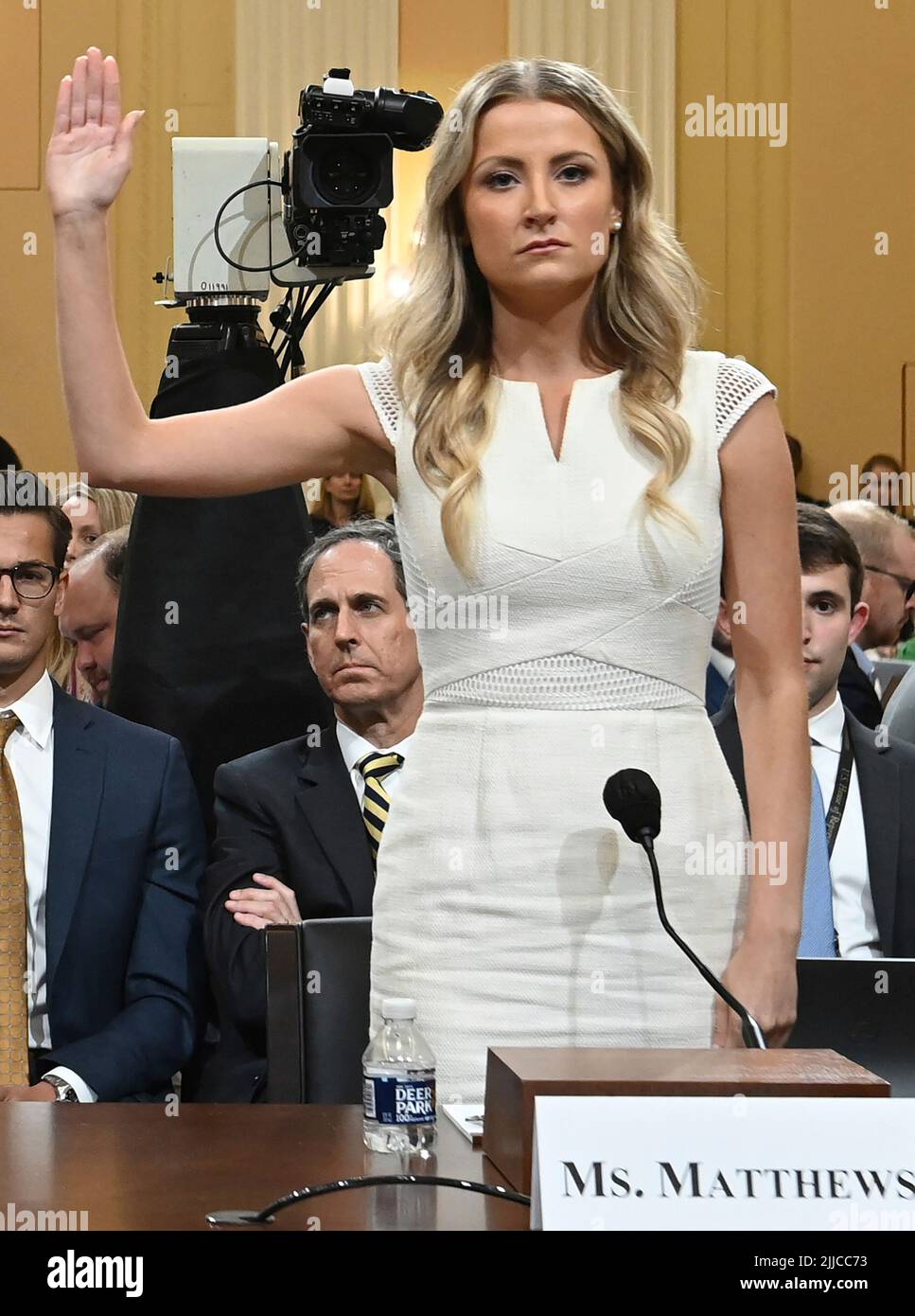Former Deputy White House Press Secretary Sarah Matthews is sworn in ...