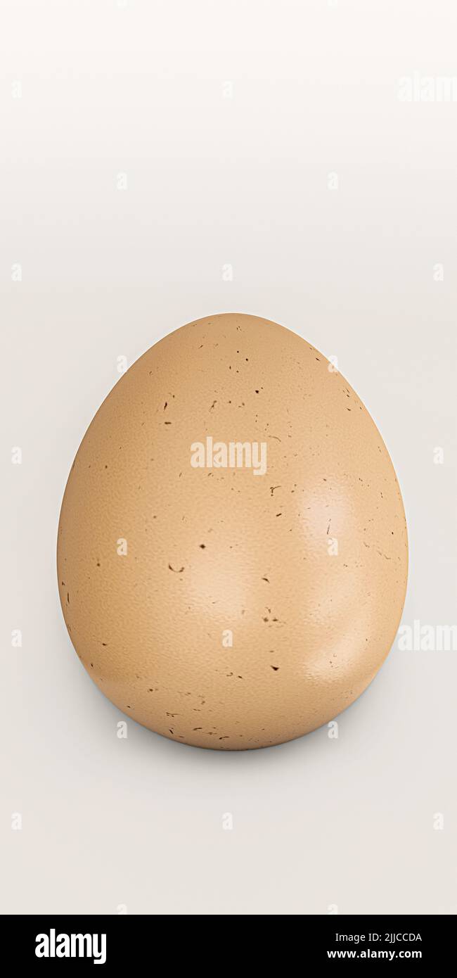 egg isolated on white background 3d illustration Stock Photo - Alamy