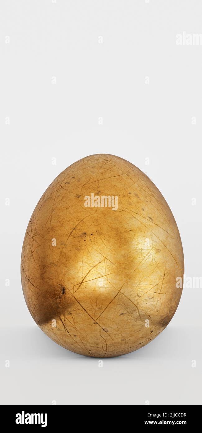 golden egg isolated on white background 3d illustration Stock Photo - Alamy