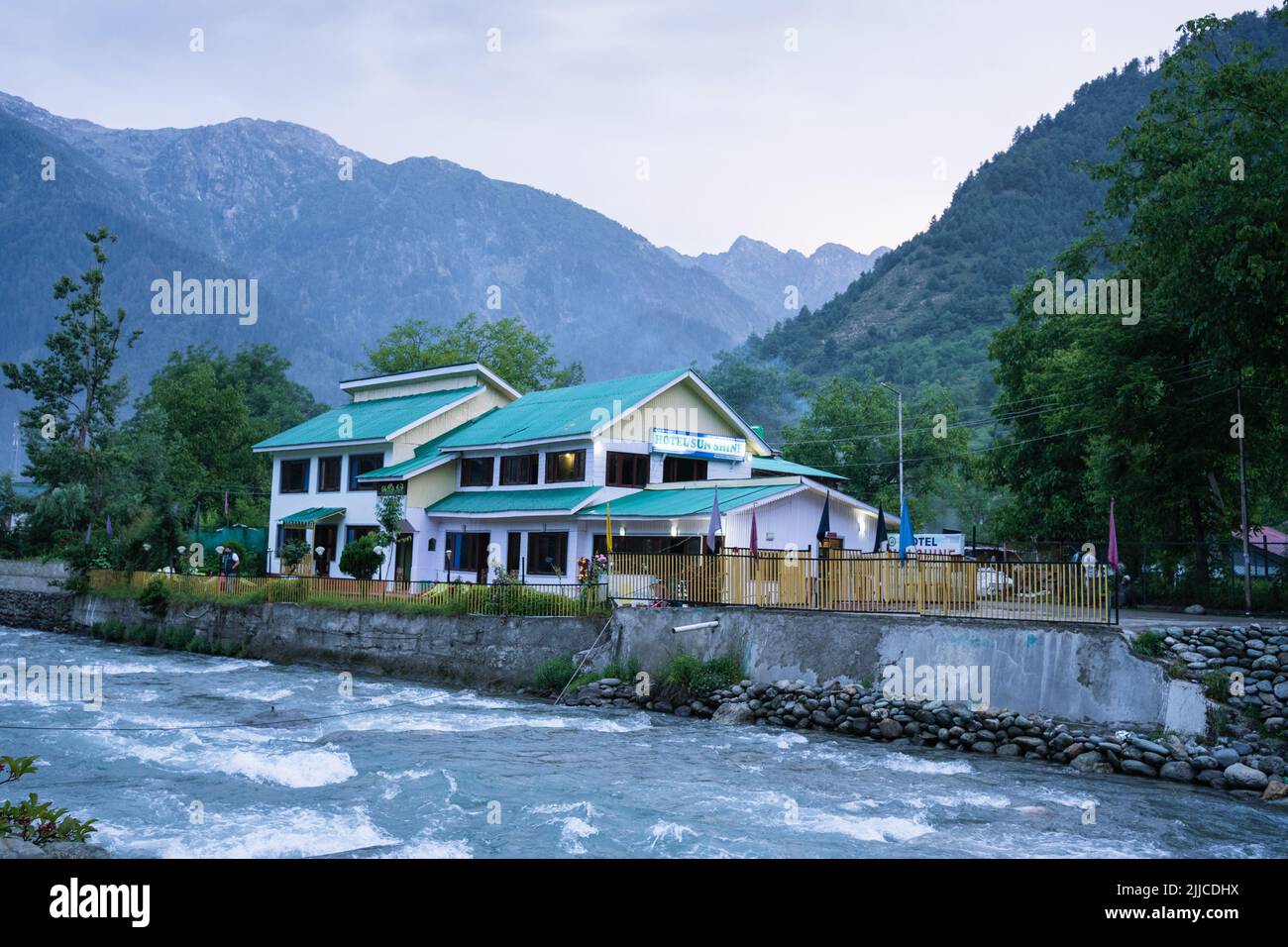 Lidder River flowing through Pahalgam Valley in Pahalgam , Kashmir ...