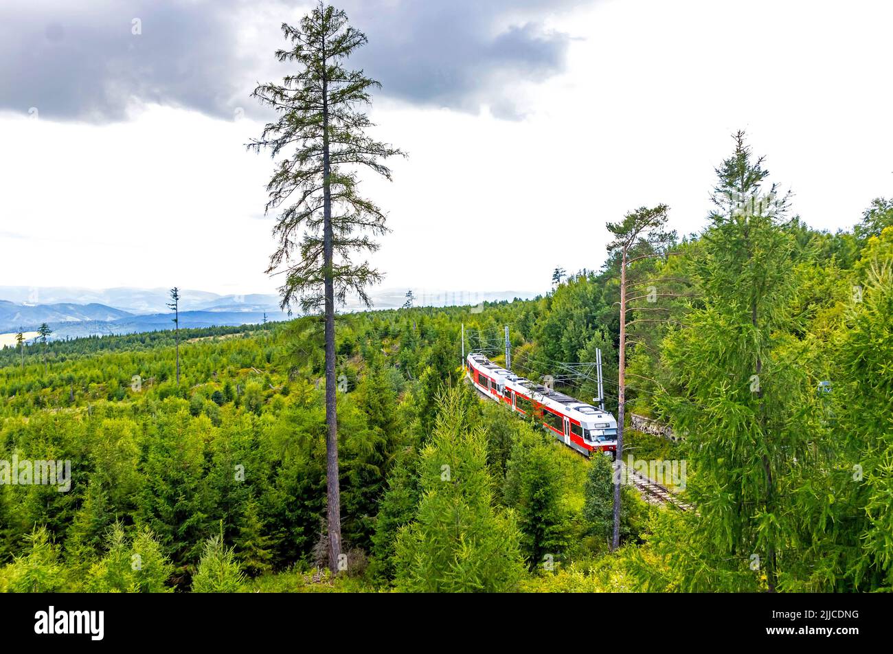 High Tatras, Slovakia - July 2018: Tatra Electric Railways (TEZ-TER ...