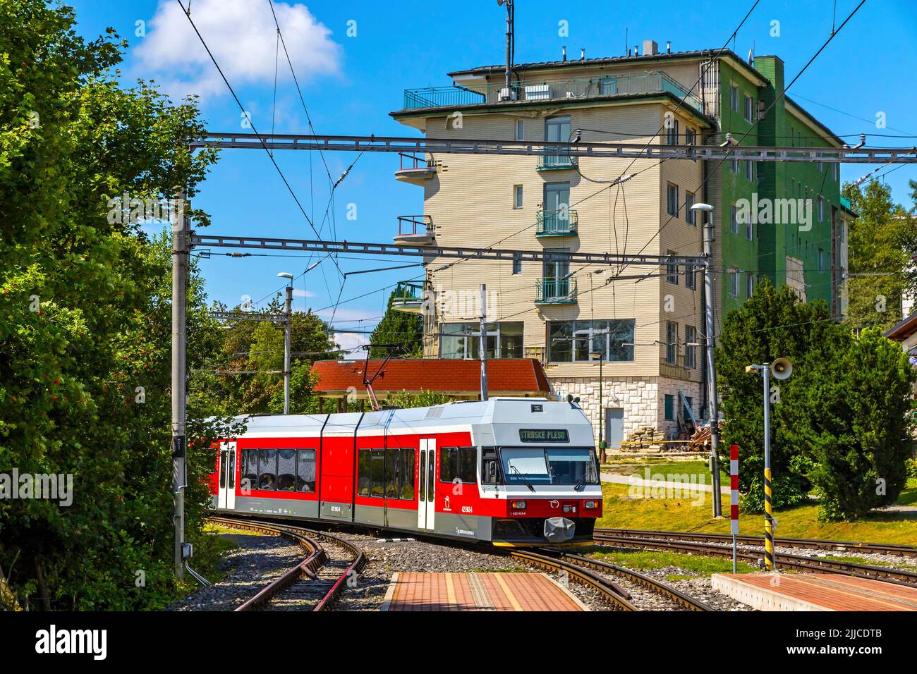 High Tatras, Slovakia - July 2018: Tatra Electric Railways (TEZ-TER ...