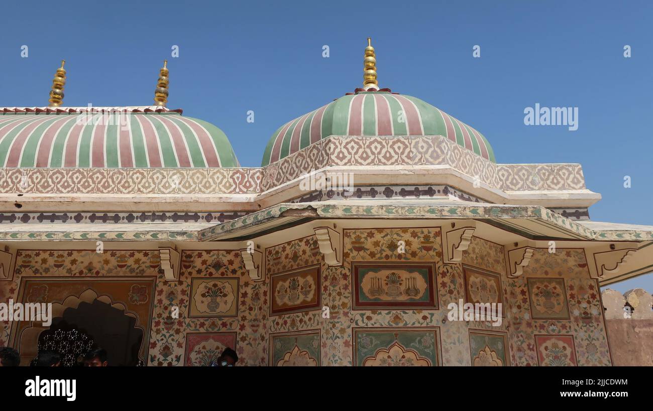 A low-angle shot of an Amber Fort roof, Jaipur Stock Photo - Alamy