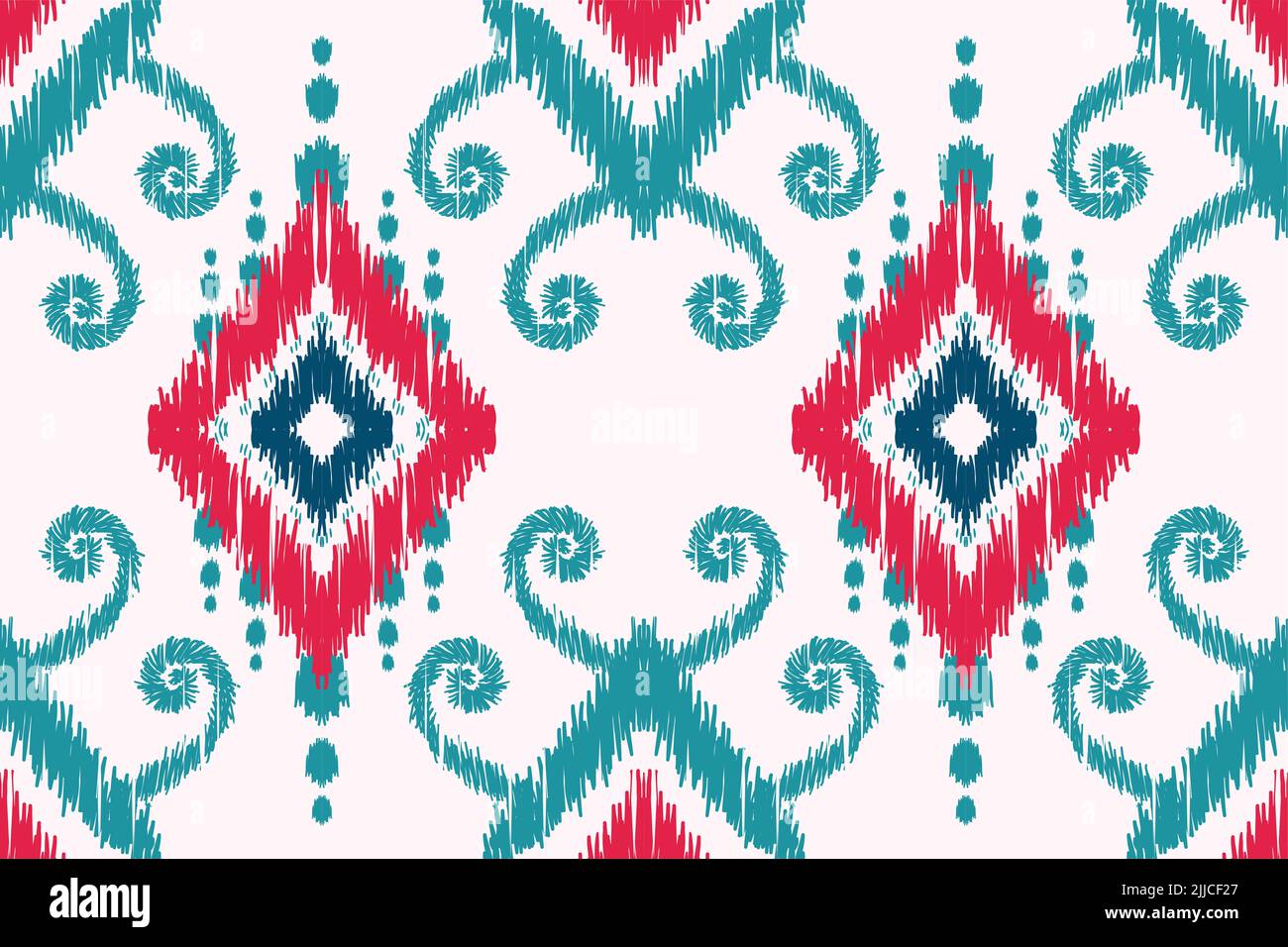 Traditional ikat & ethnic seamless pattern with geometric tribal ...