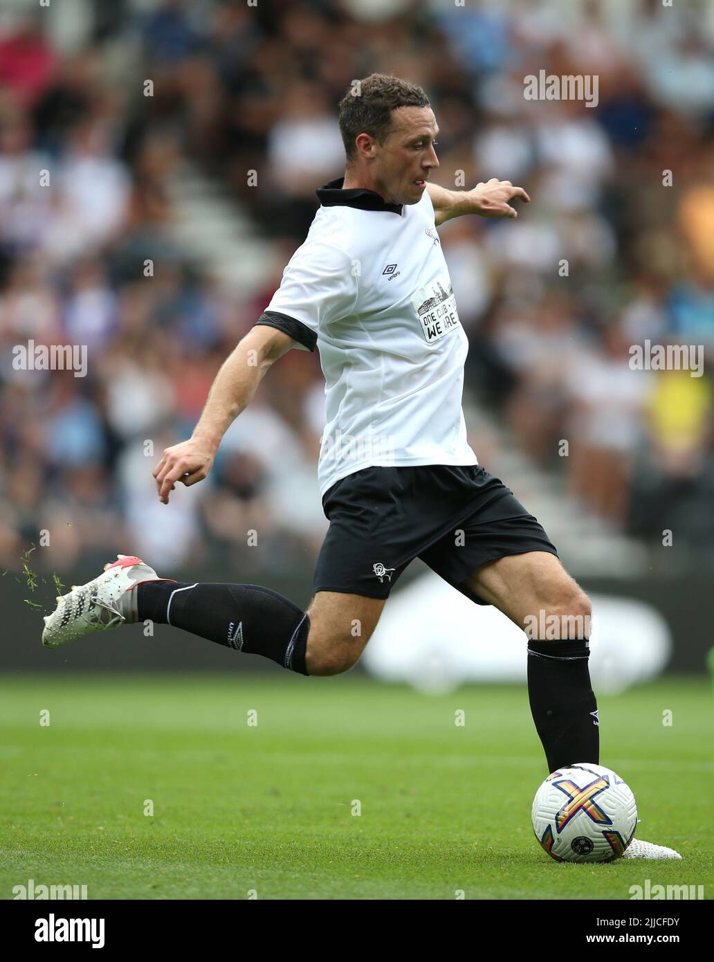 Derby County’s James Chester during a pre-season friendly match at ...