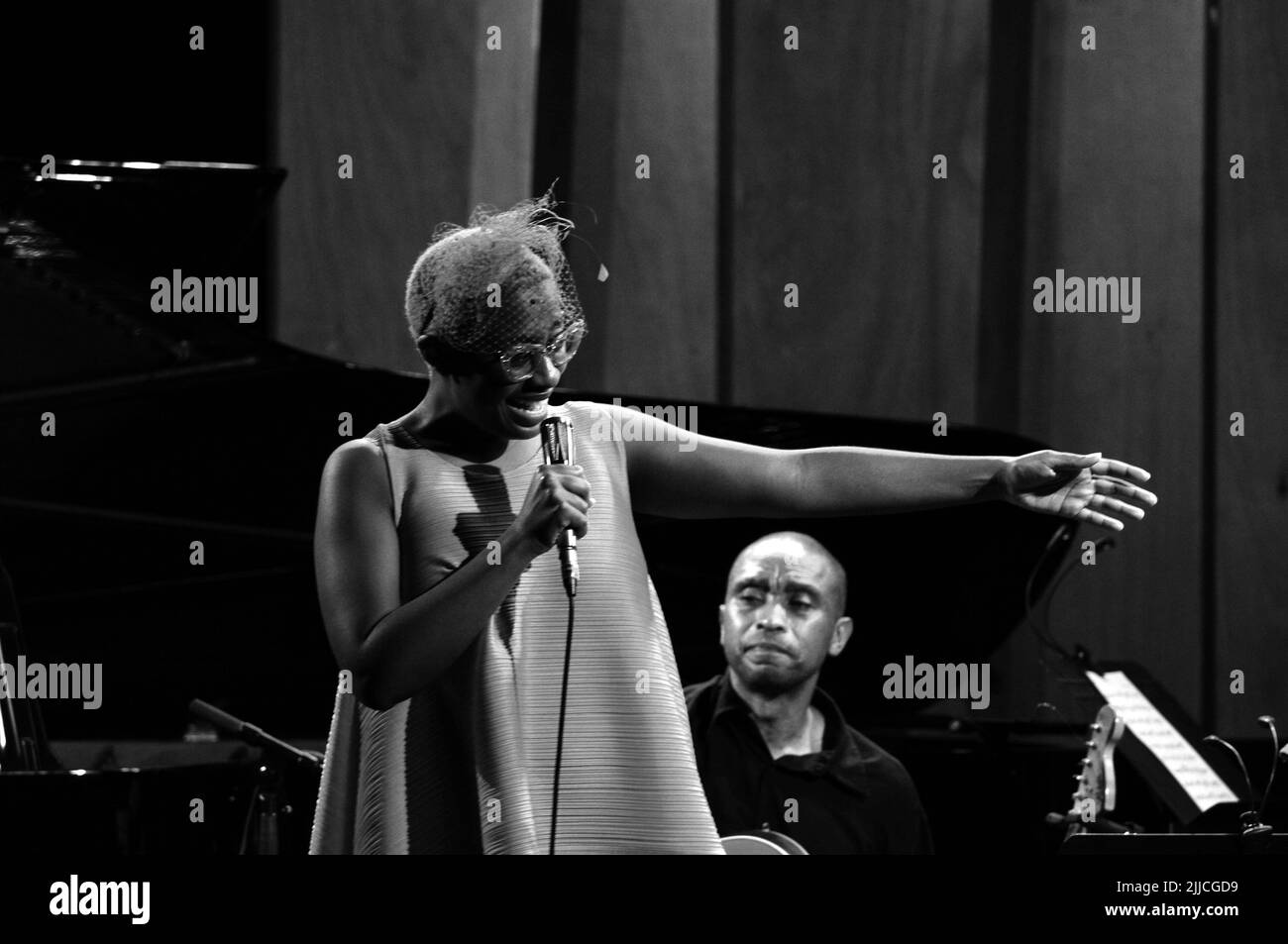 Cecile McLorin Salvant and her band playing live concert at the ...