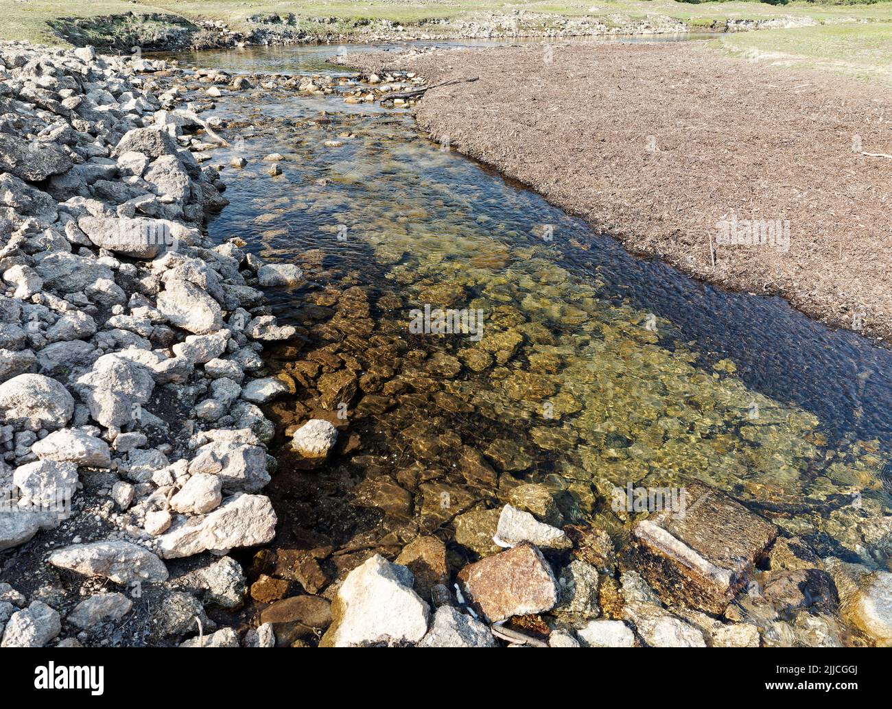 Old sluice, Burrator reservoir Stock Photo - Alamy