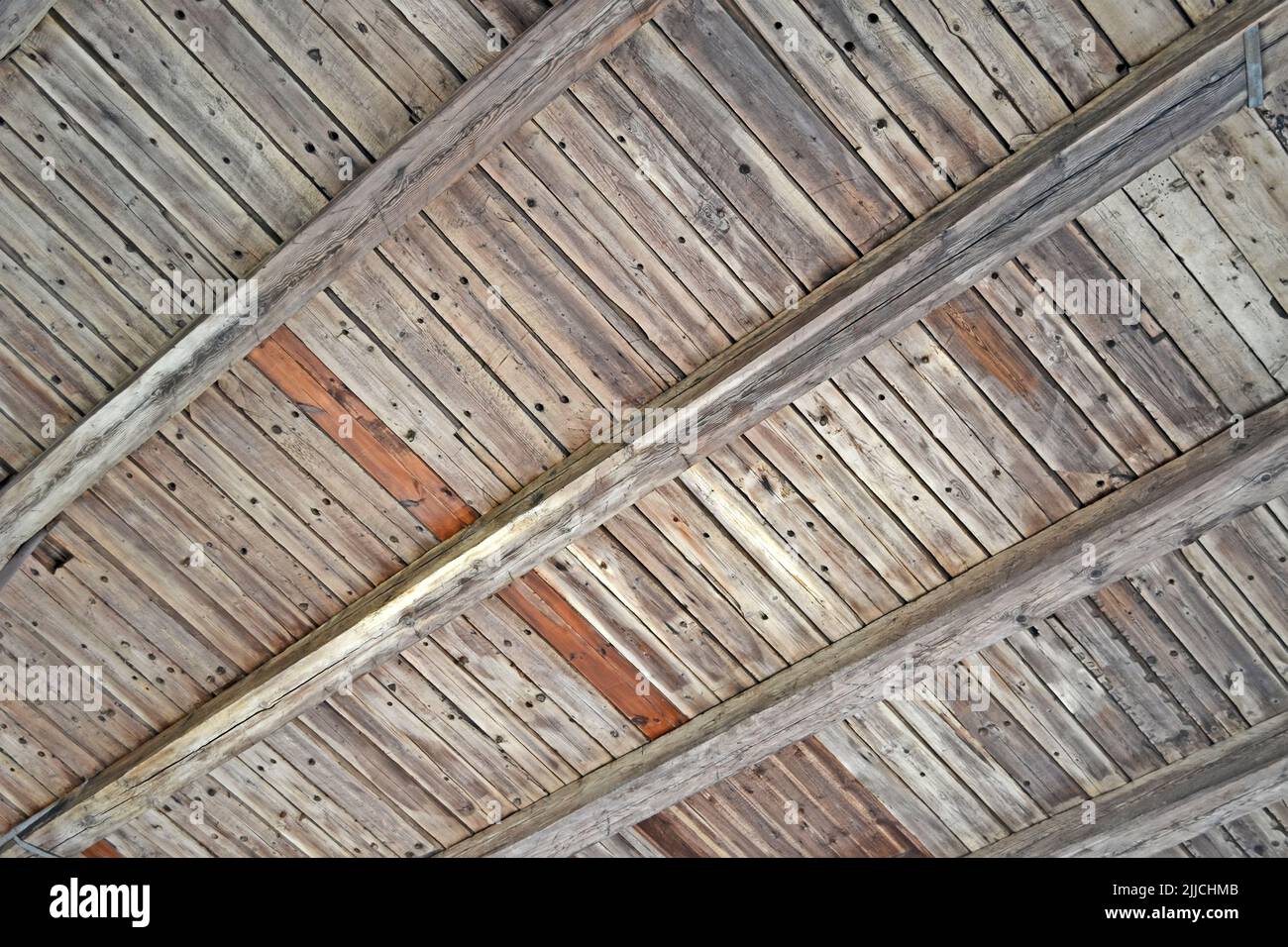 vintage wooden covered roof, retro construction diversity Stock Photo ...