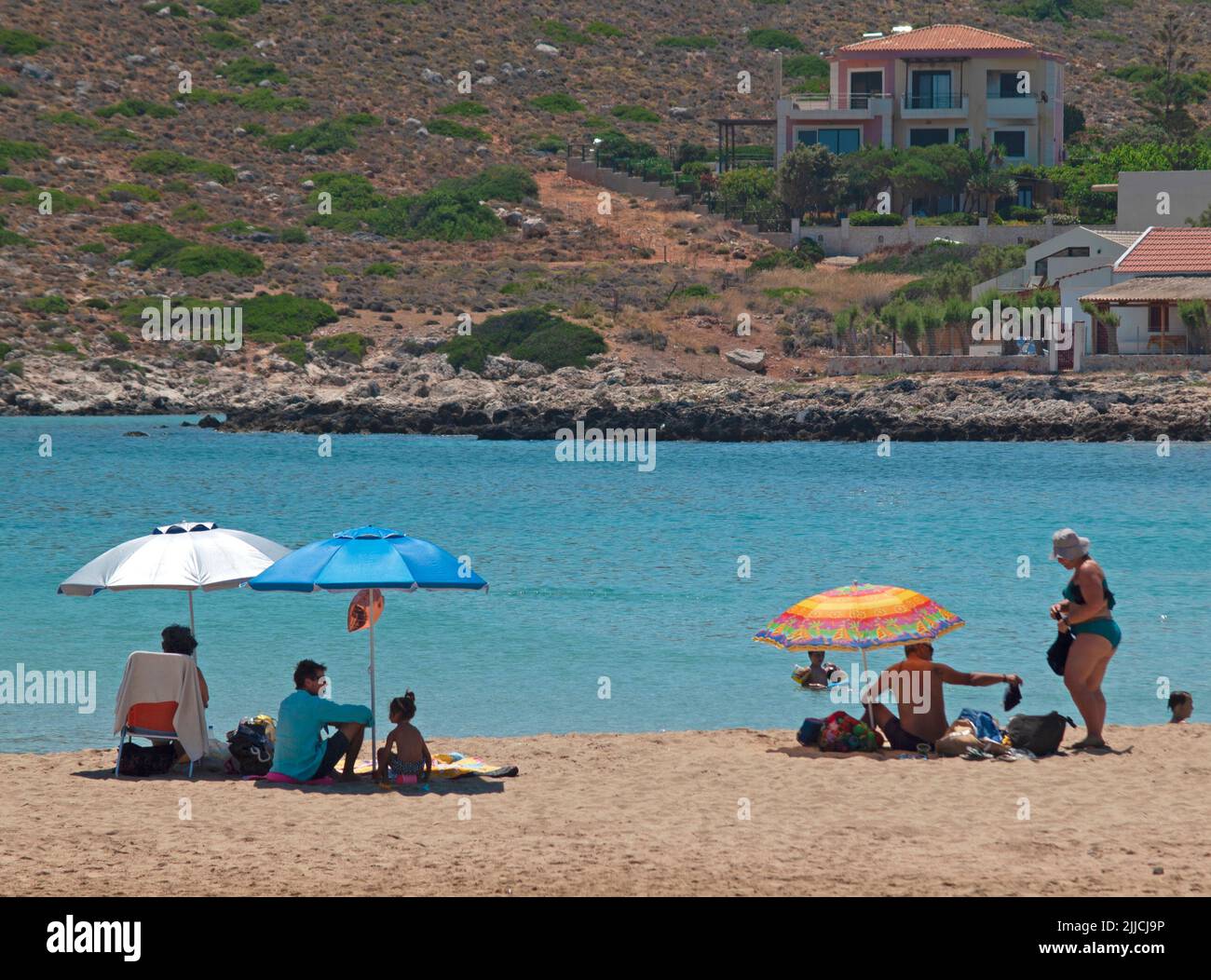 Stavros Beach near Chania in Crete, which featured in the film Zorba ...