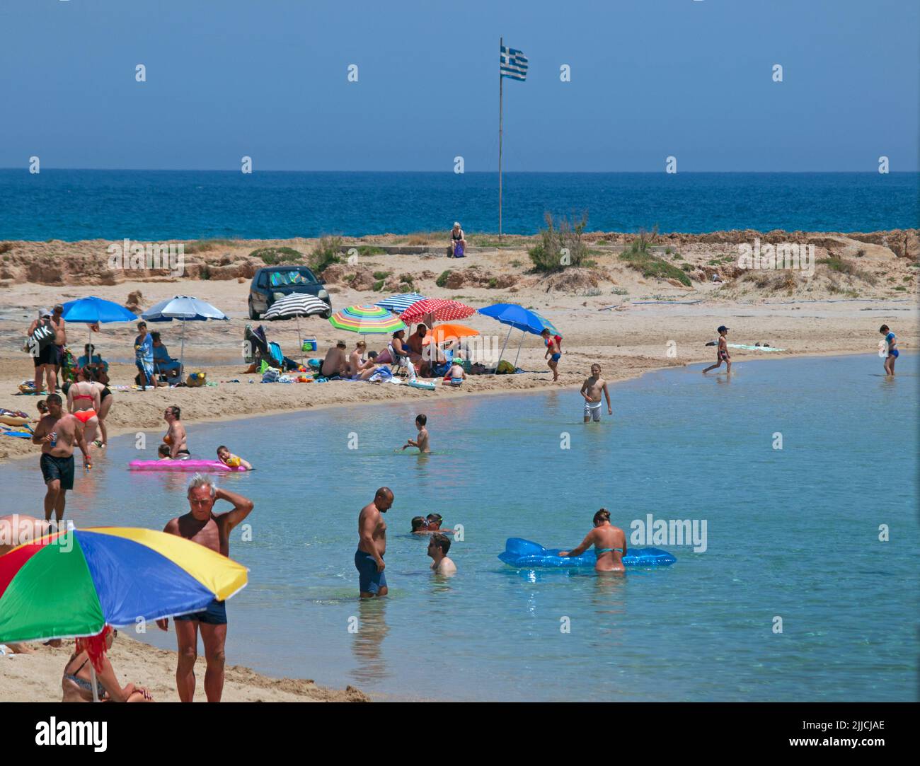 Stavros Beach near Chania in Crete, which featured in the film Zorba ...