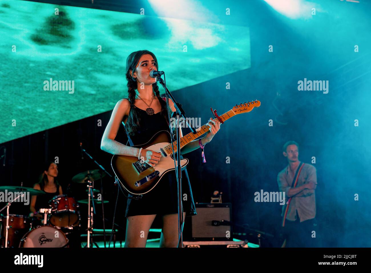 July 23, 2022: UK singer Gretel Hanlyn performing at Bluedot festival ...