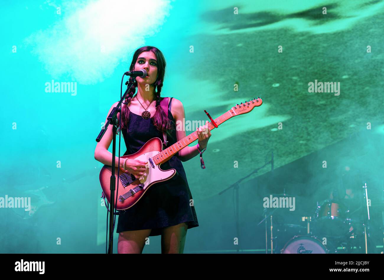 July 23, 2022: UK singer Gretel Hanlyn performing at Bluedot festival ...