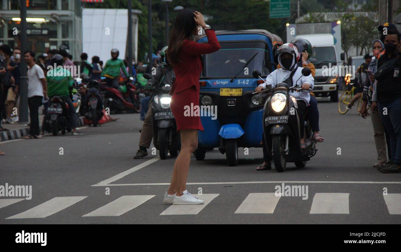 Jakarta, Jakarta, Indonesia. 25th July, 2022. The crowd of young people ...