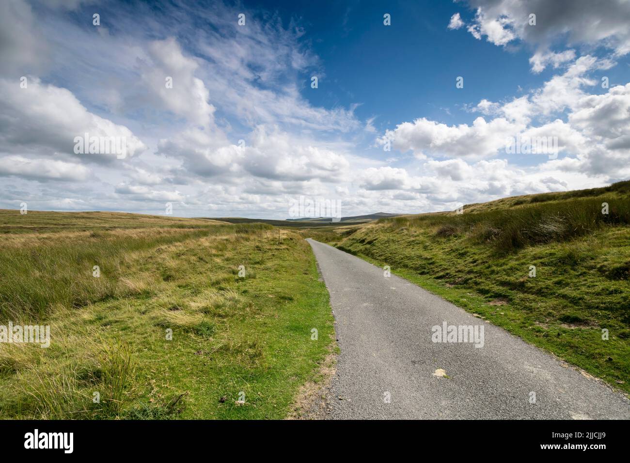 Denbighshire moors North Wales between Llyn Aled isaf and Llyn Aled ...