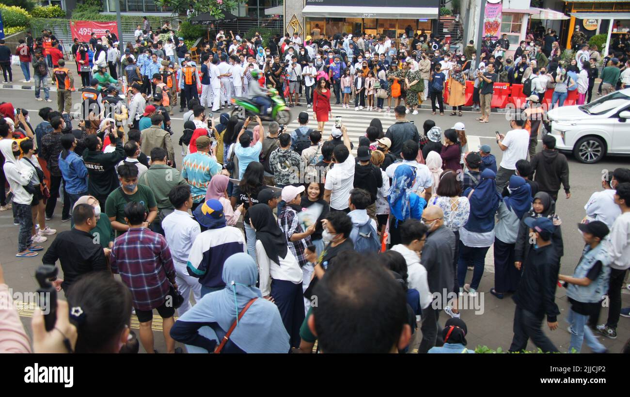 Jakarta, Jakarta, Indonesia. 25th July, 2022. The crowd of young people ...