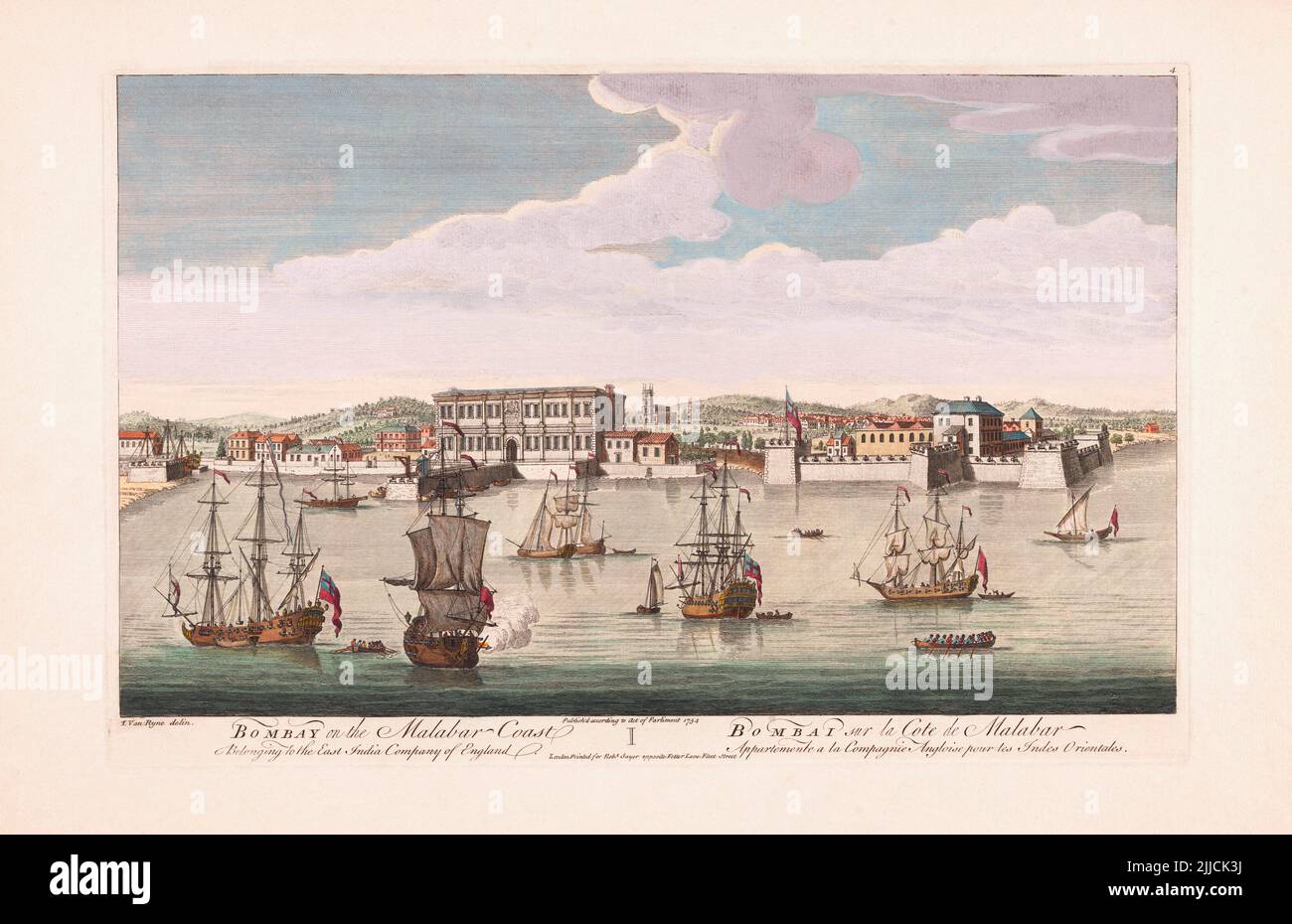 Bombay and the Malabar Coast in 1754. Present day Mumbai, India. After ...
