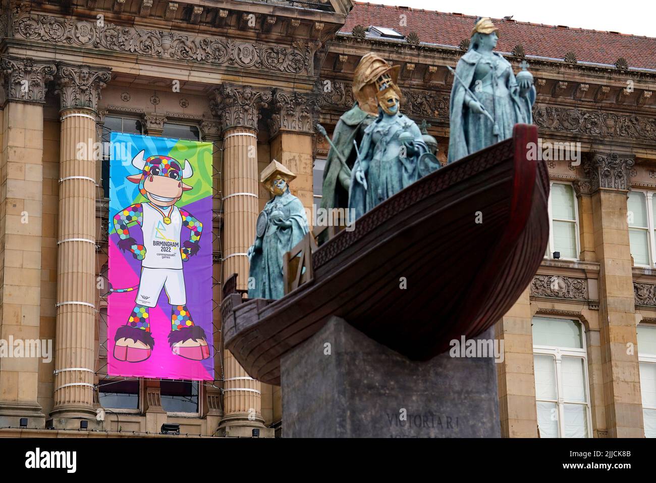 A banner displaying Perry the Mascot ahead of the Commonwealth Games in ...