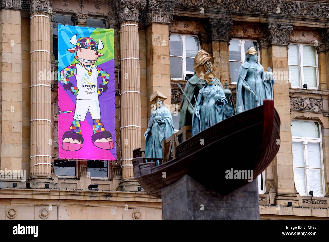 A banner displaying Perry the Mascot ahead of the Commonwealth Games in ...