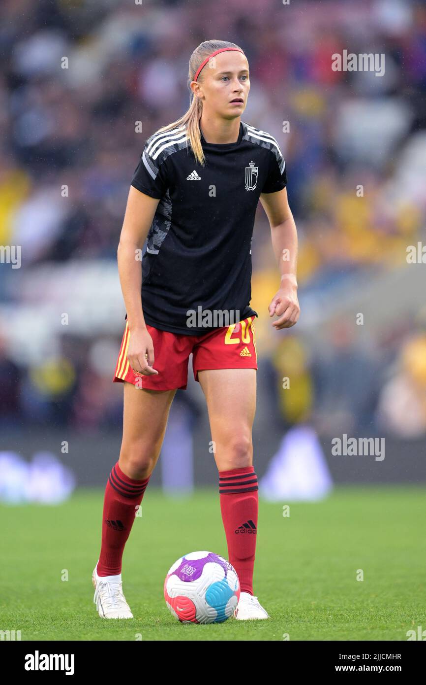 LEIGH - Julie Biesmans of Belgium women during the women's quarterfinal ...