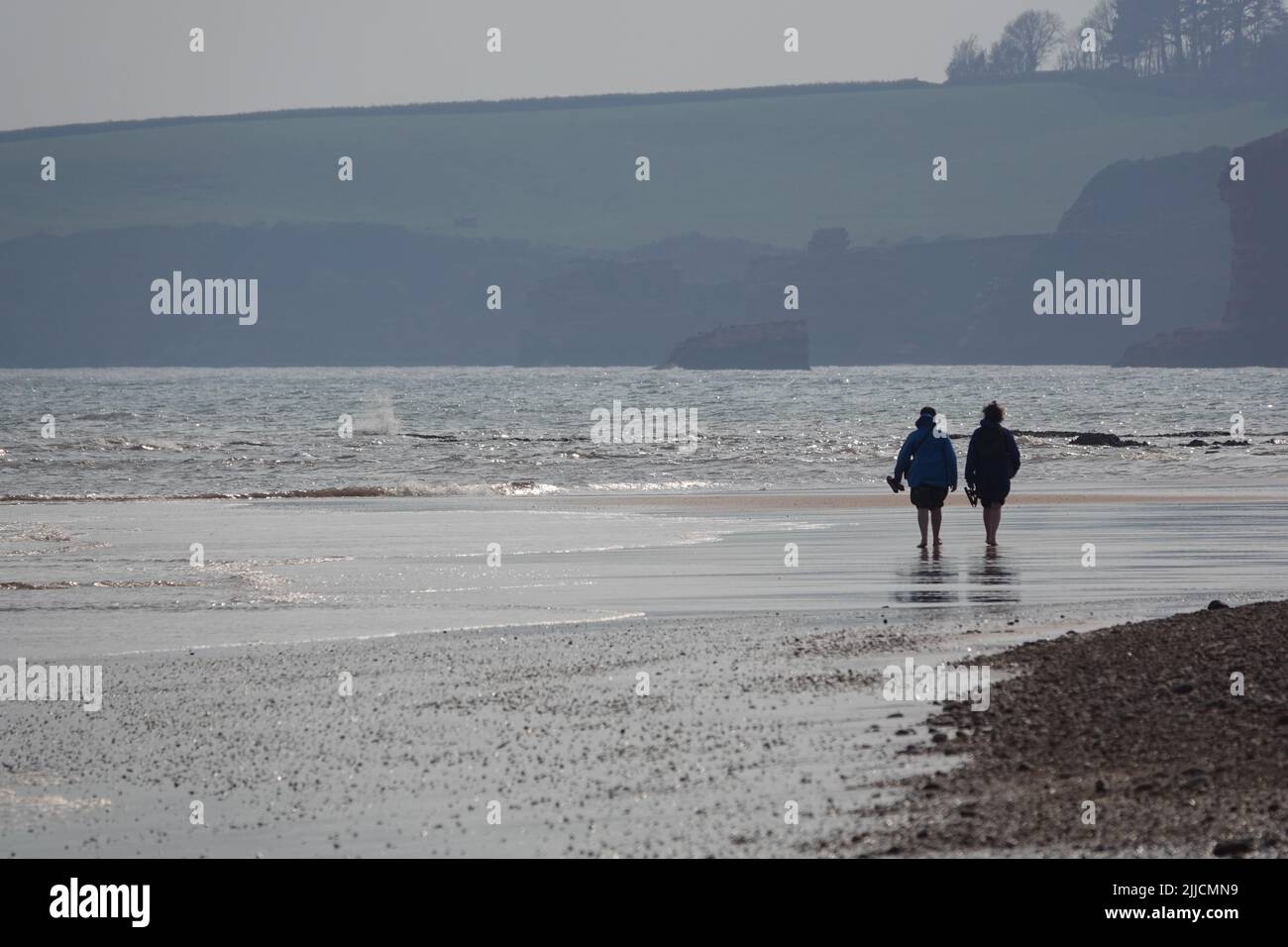 The seafront and beach at Sidmouth in Devon England Stock Photo - Alamy