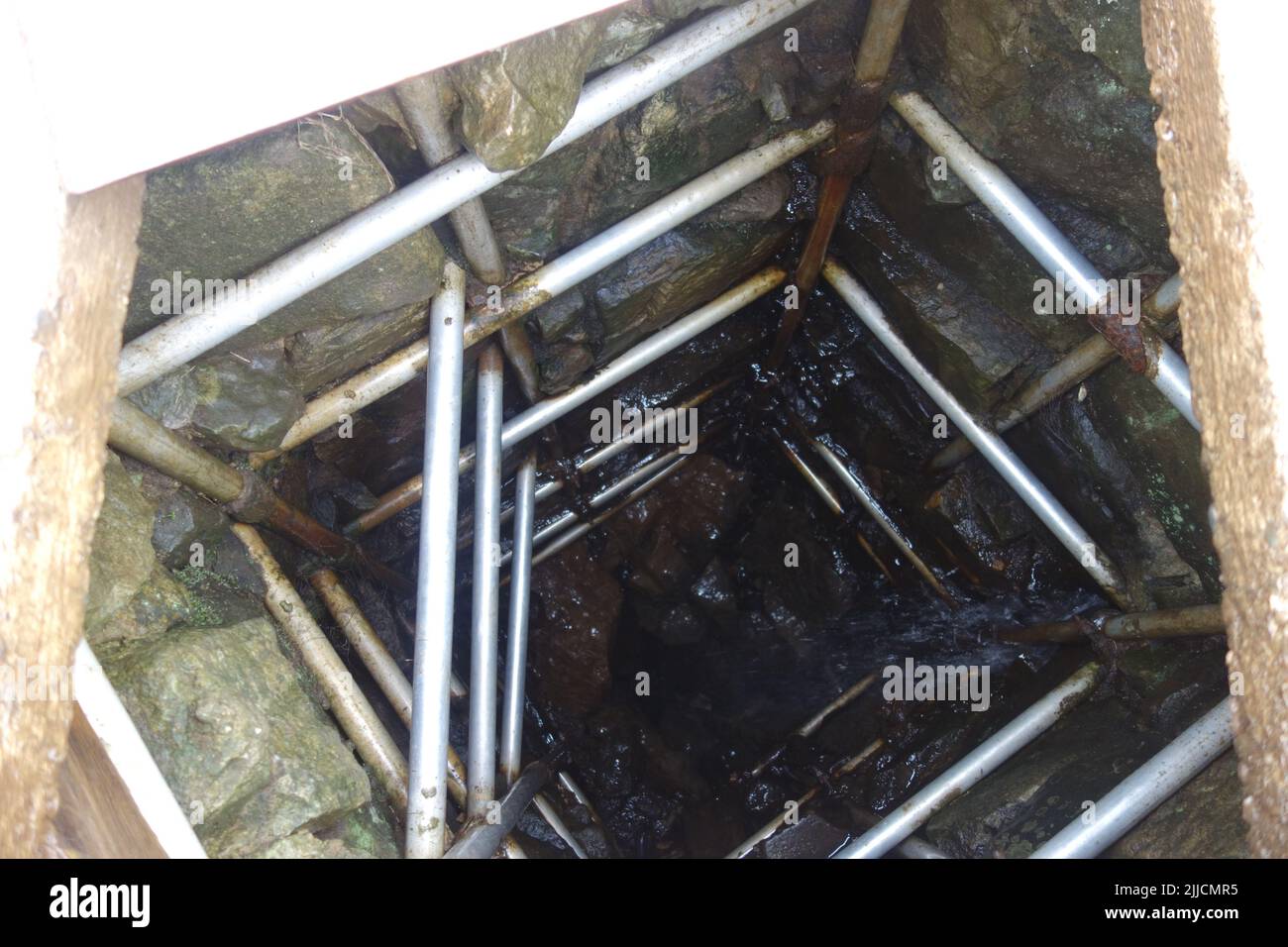 Looking Down the Entrance Shaft to Providence Pot 'Pot Hole' in Dowber ...