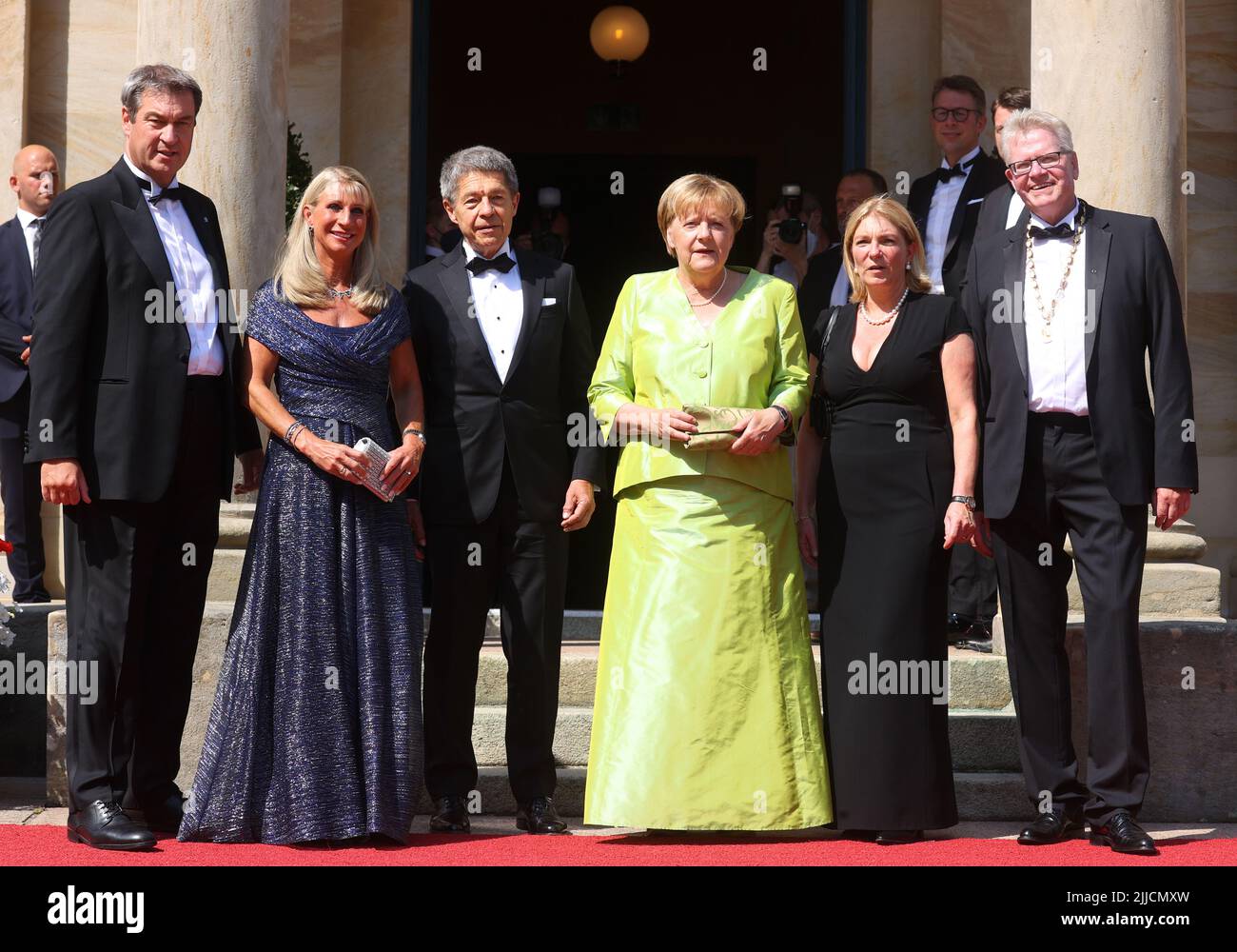 Bayreuth, Germany. 25th July, 2022. Angela Merkel (center), former ...