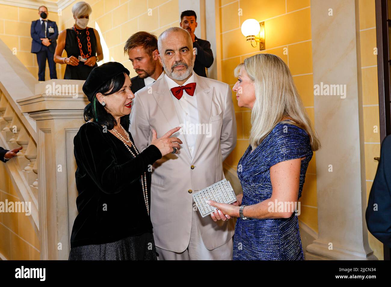 Bayreuth, Germany. 25th July, 2022. Karin Baumüller-Söder (r) and ...