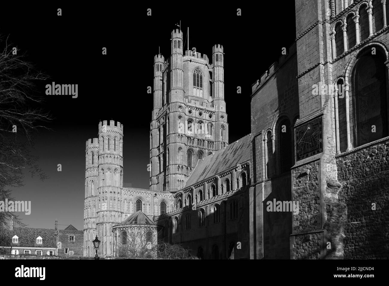 Spring view over Ely Cathedral; Ely City; Cambridgeshire; England; UK ...