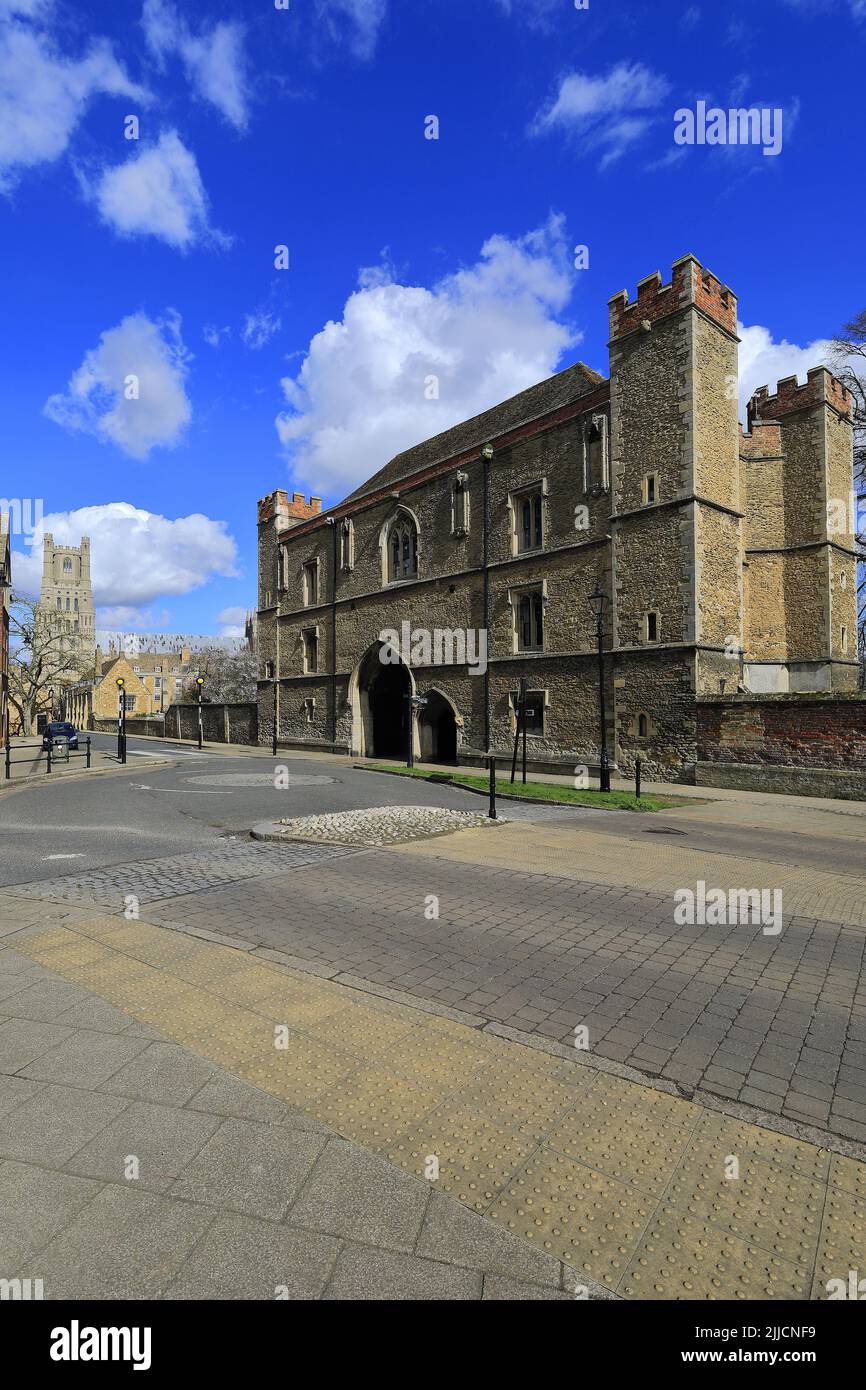 The Porta Gatehouse, Ely Cathedral; Ely City; Cambridgeshire; England ...