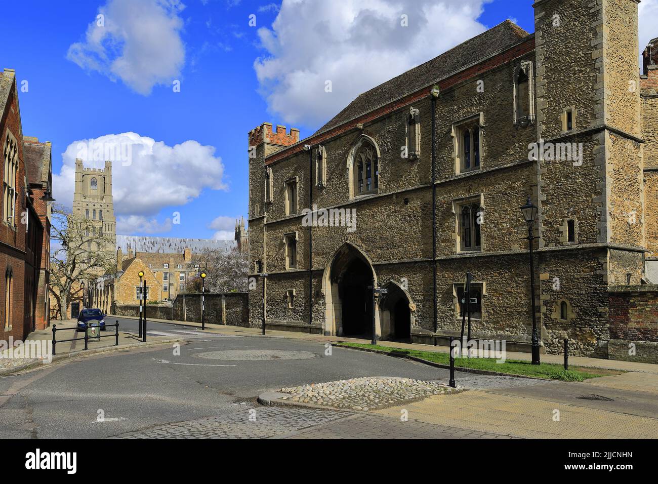 The Porta Gatehouse, Ely Cathedral; Ely City; Cambridgeshire; England ...