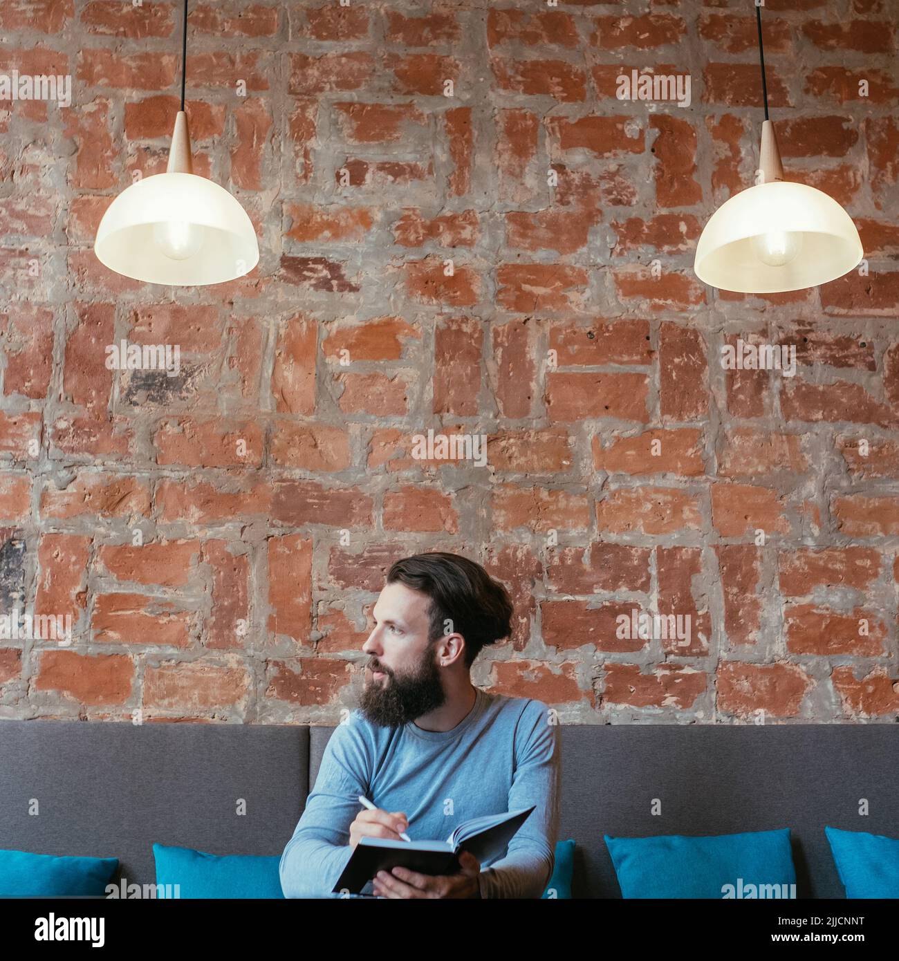 planning thinking idea strategy clipboard write Stock Photo - Alamy