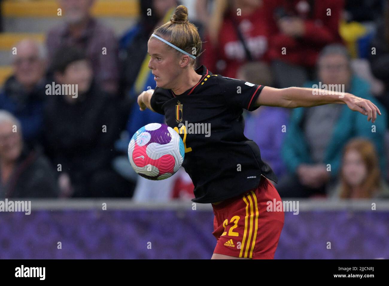 LEIGH - Laura Deloose of Belgium women during the women's quarterfinal ...