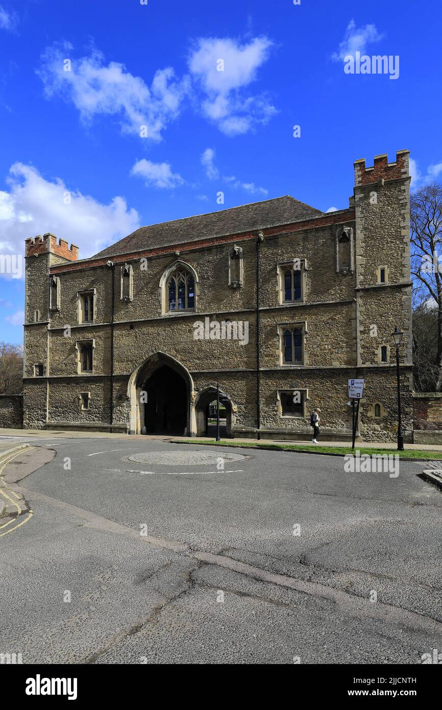 The Porta Gatehouse, Ely Cathedral; Ely City; Cambridgeshire; England ...