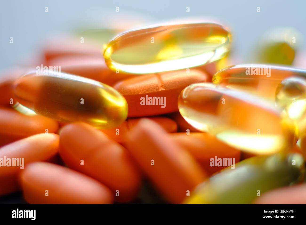 pill assortment medication illness cure capsules Stock Photo - Alamy
