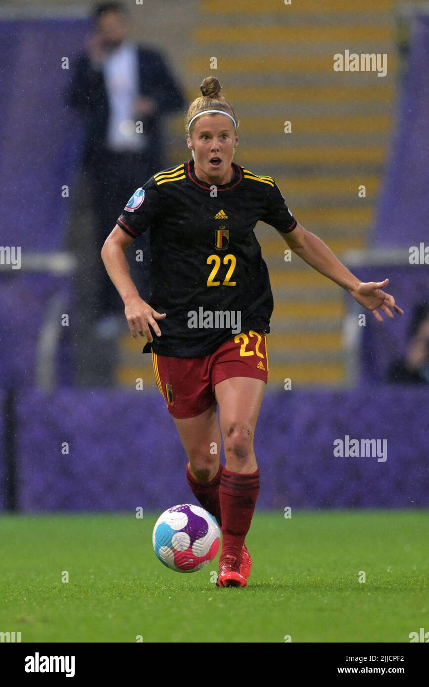 LEIGH - Laura Deloose of Belgium women during the women's quarterfinal ...