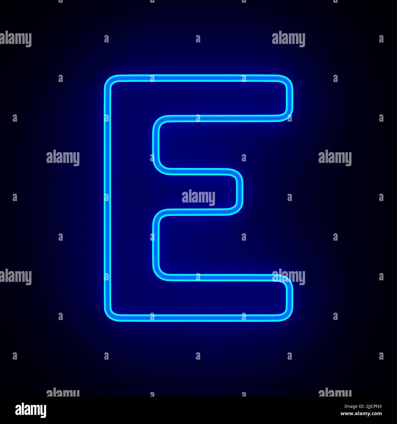 Character E on dark background. 3D illustration Stock Photo - Alamy