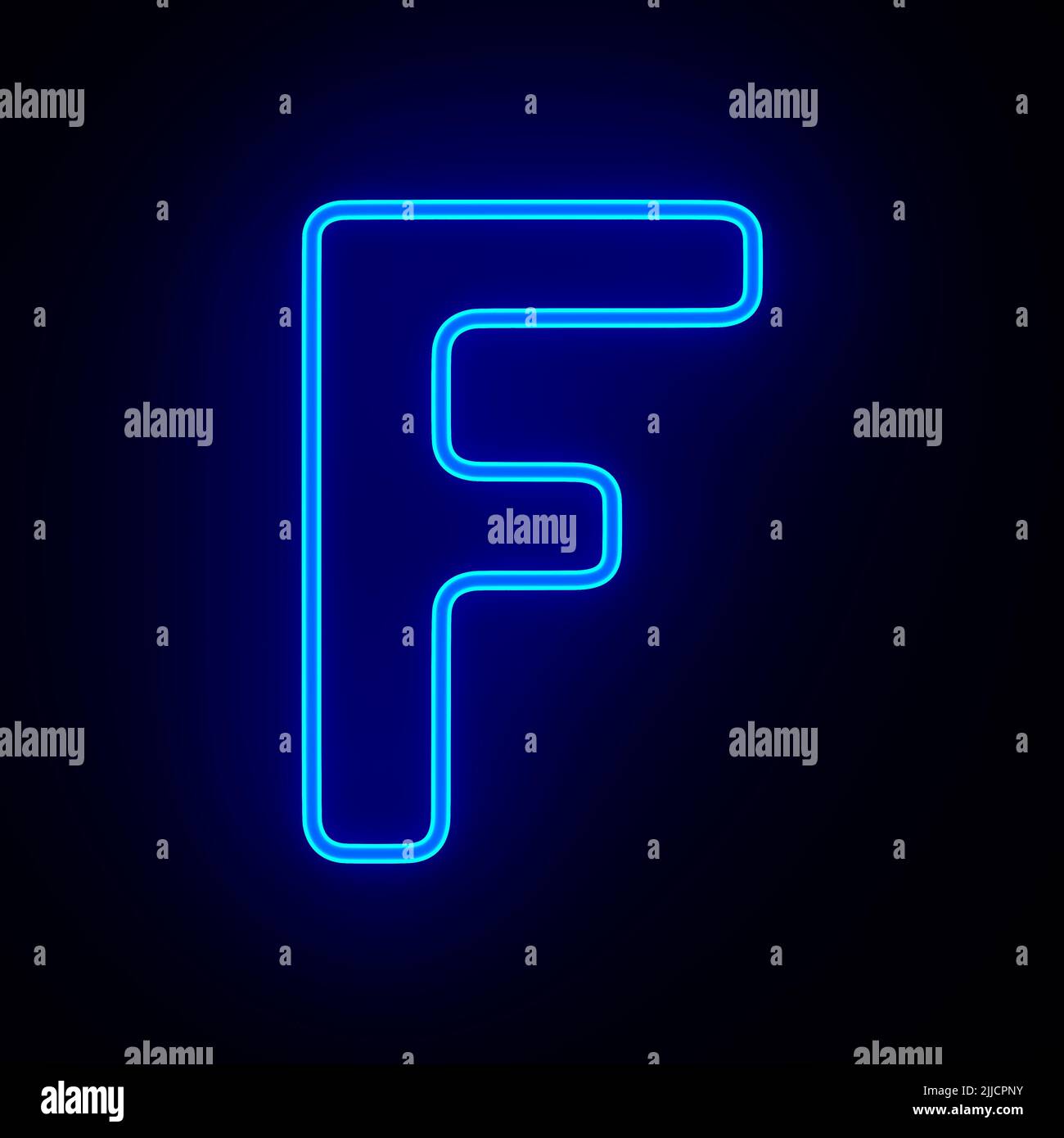 Character F on dark background. 3D illustration Stock Photo - Alamy