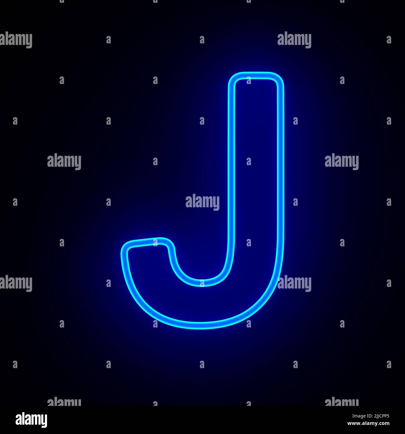Character J on dark background. 3D illustration Stock Photo - Alamy