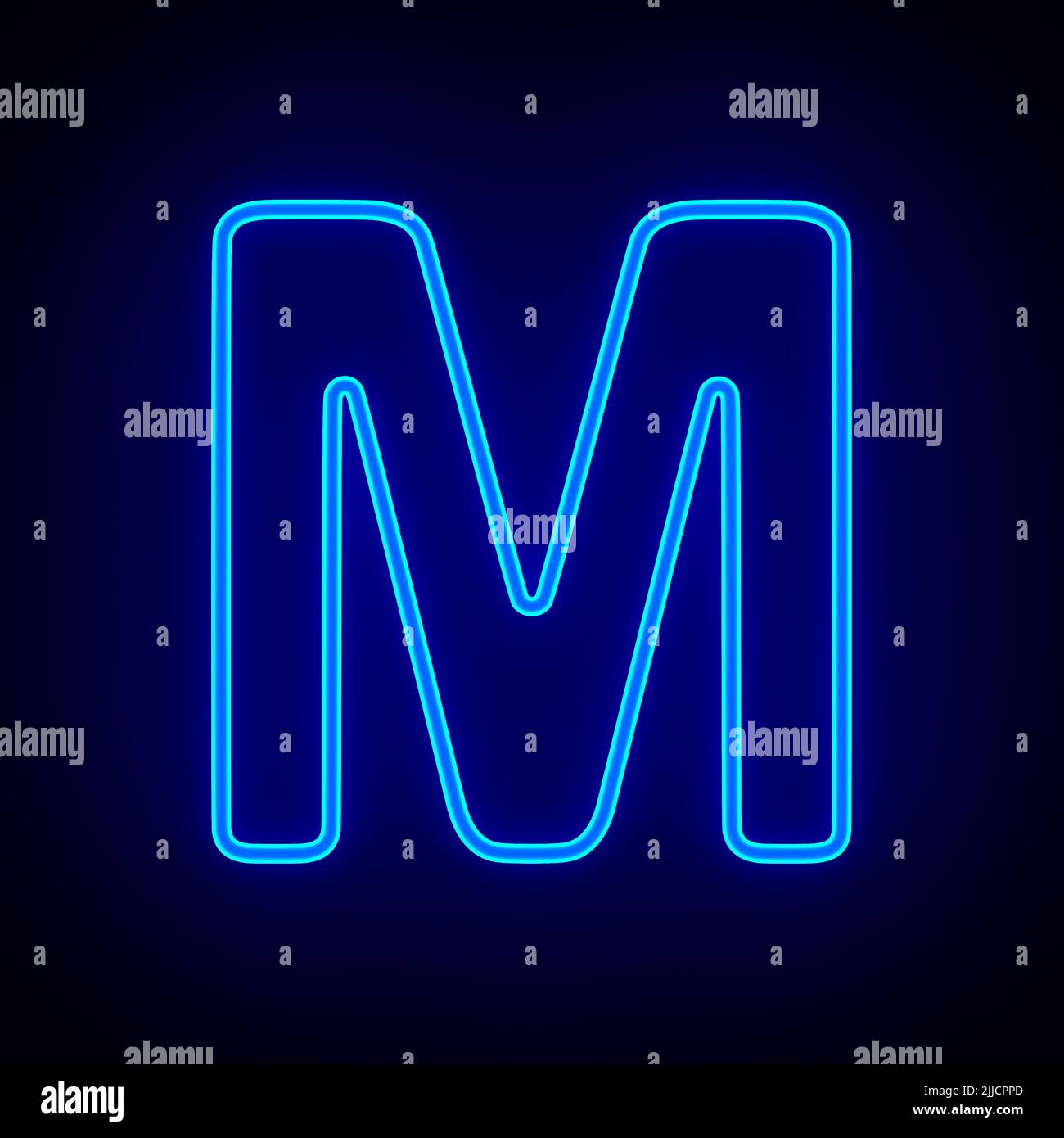 Character M on dark background. 3D illustration Stock Photo - Alamy