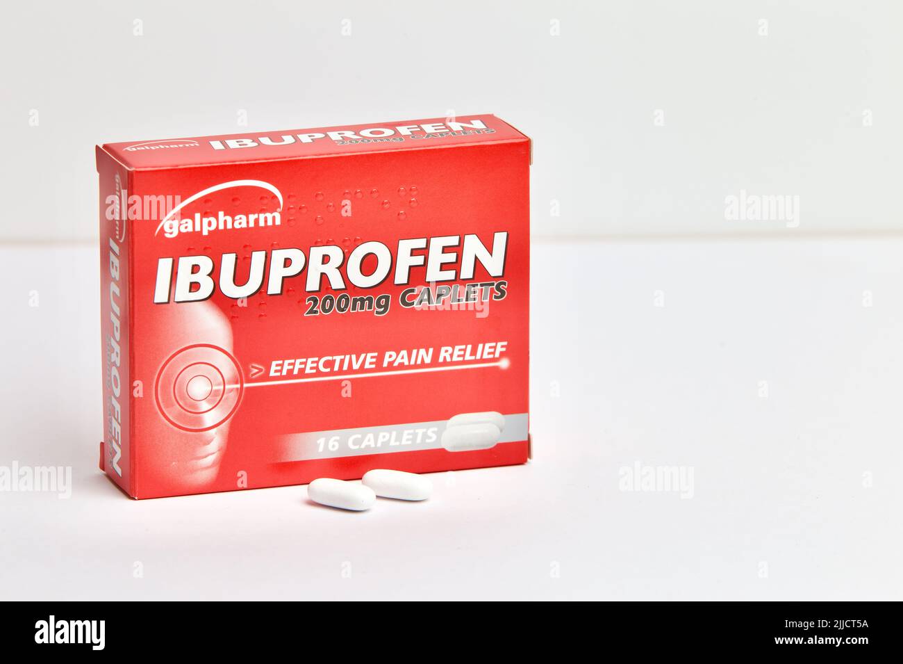 Ibuprofen 200mg caplets Stock Photo - Alamy