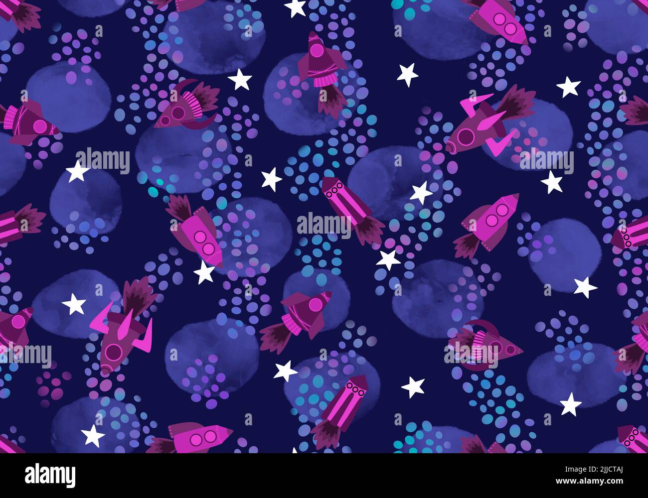 Cartoon seamless spaceship pattern for fabrics and kids and school ...