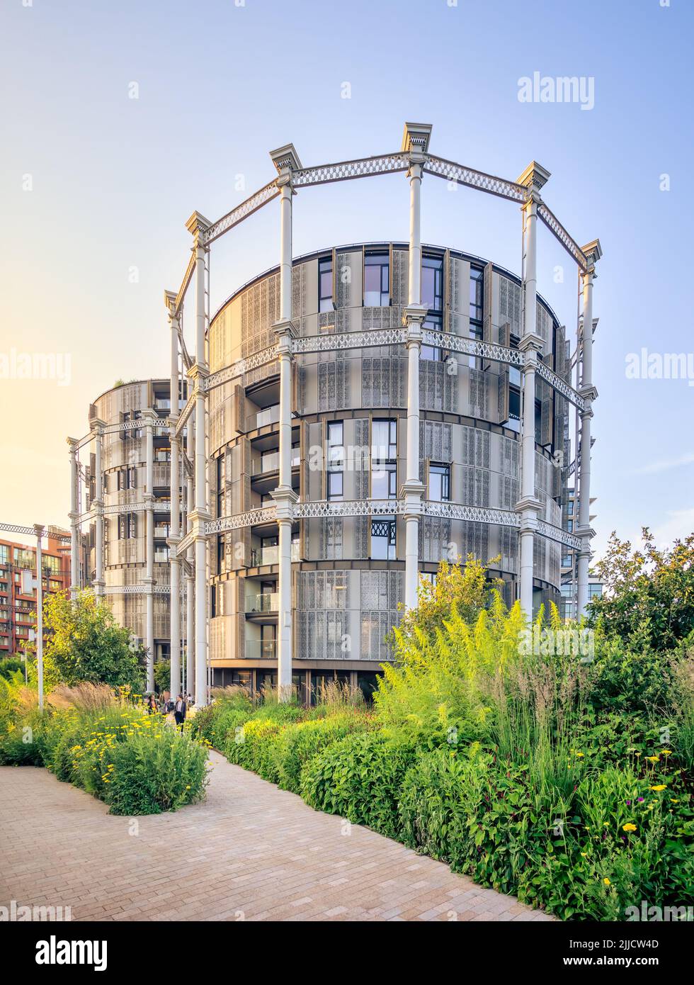 London, England, UK - Gasholders housing development at King's Cross by ...