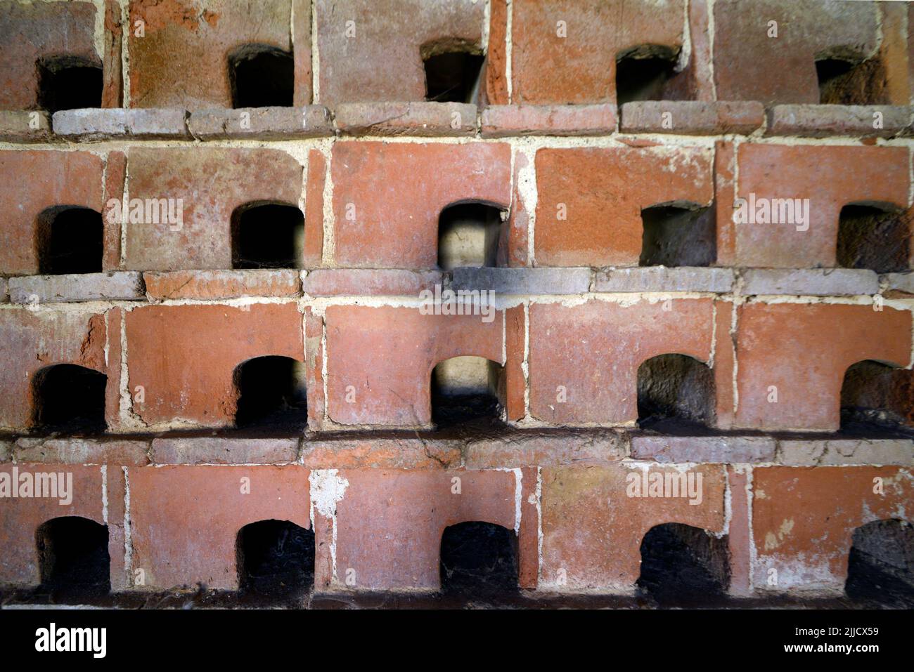French pigeon house (pigeonniers) interior at Chateau Lastours ...