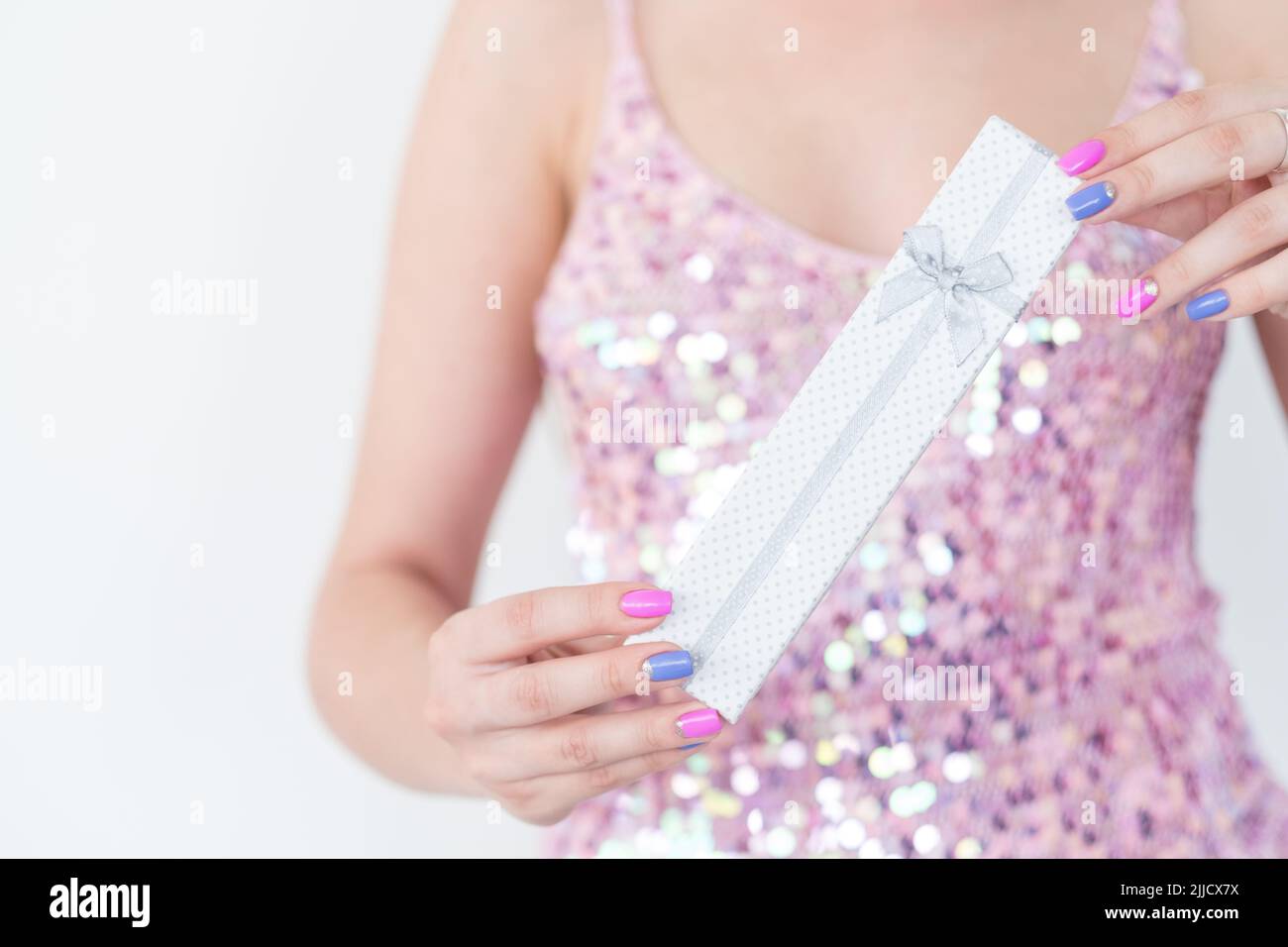 luxury jewelry present reward gift box female Stock Photo - Alamy