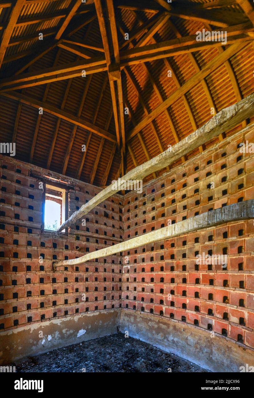 French pigeon house (pigeonniers) interior at Chateau Lastours ...