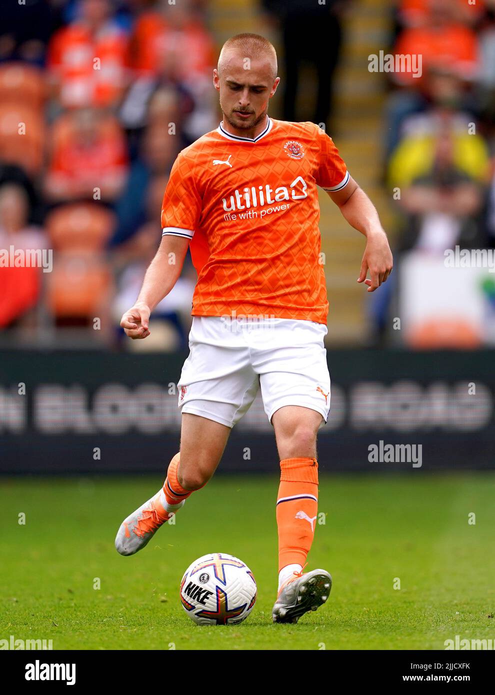 Blackpool's Lewis Fiorini during a pre-season friendly match at ...