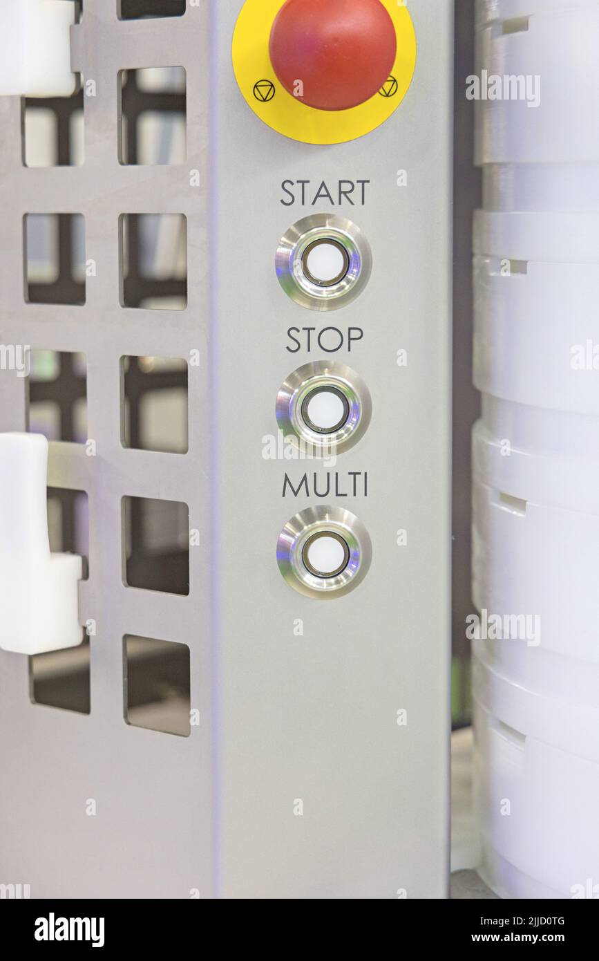 Start Stop Multi Push Buttons Machine Production Control Factory Stock ...