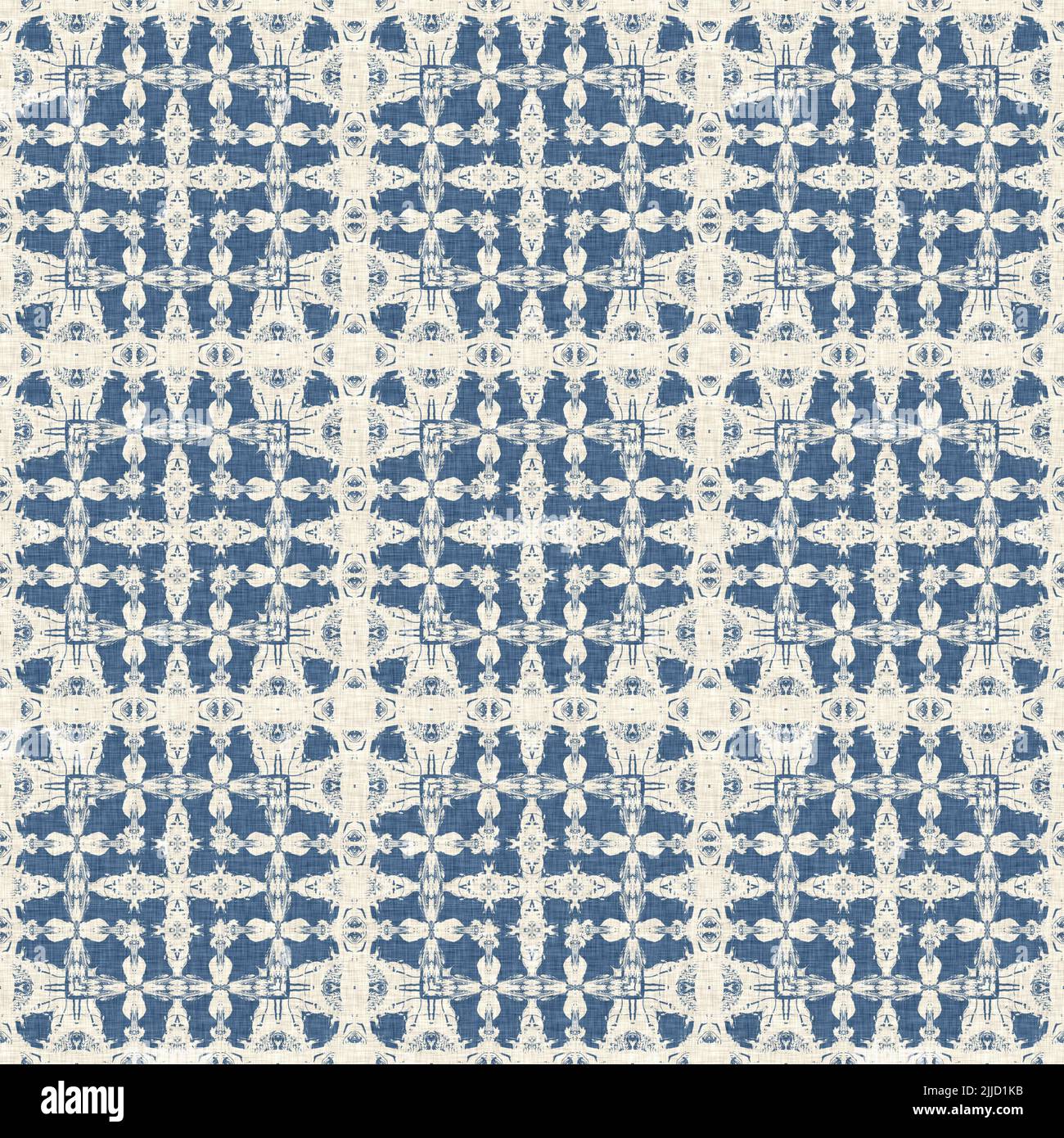 French blue quilt printed fabric pattern for shabby chic home decor ...